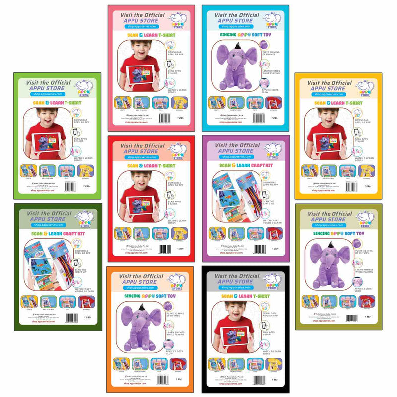 APPU Pocket Colouring Books for Kids - Set 1 - Combo Pack of 10 – Appu ...